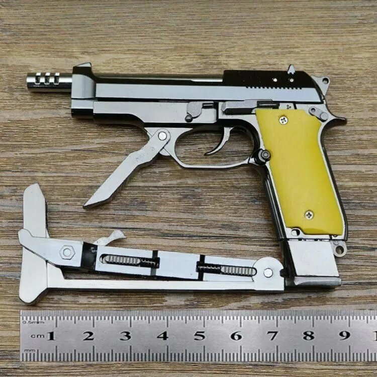 Модель Beretta 93R 1:2.05, полностью металлическая, разборная, с выбросом гильзы, сплавная игрушечная модель, не стреляет