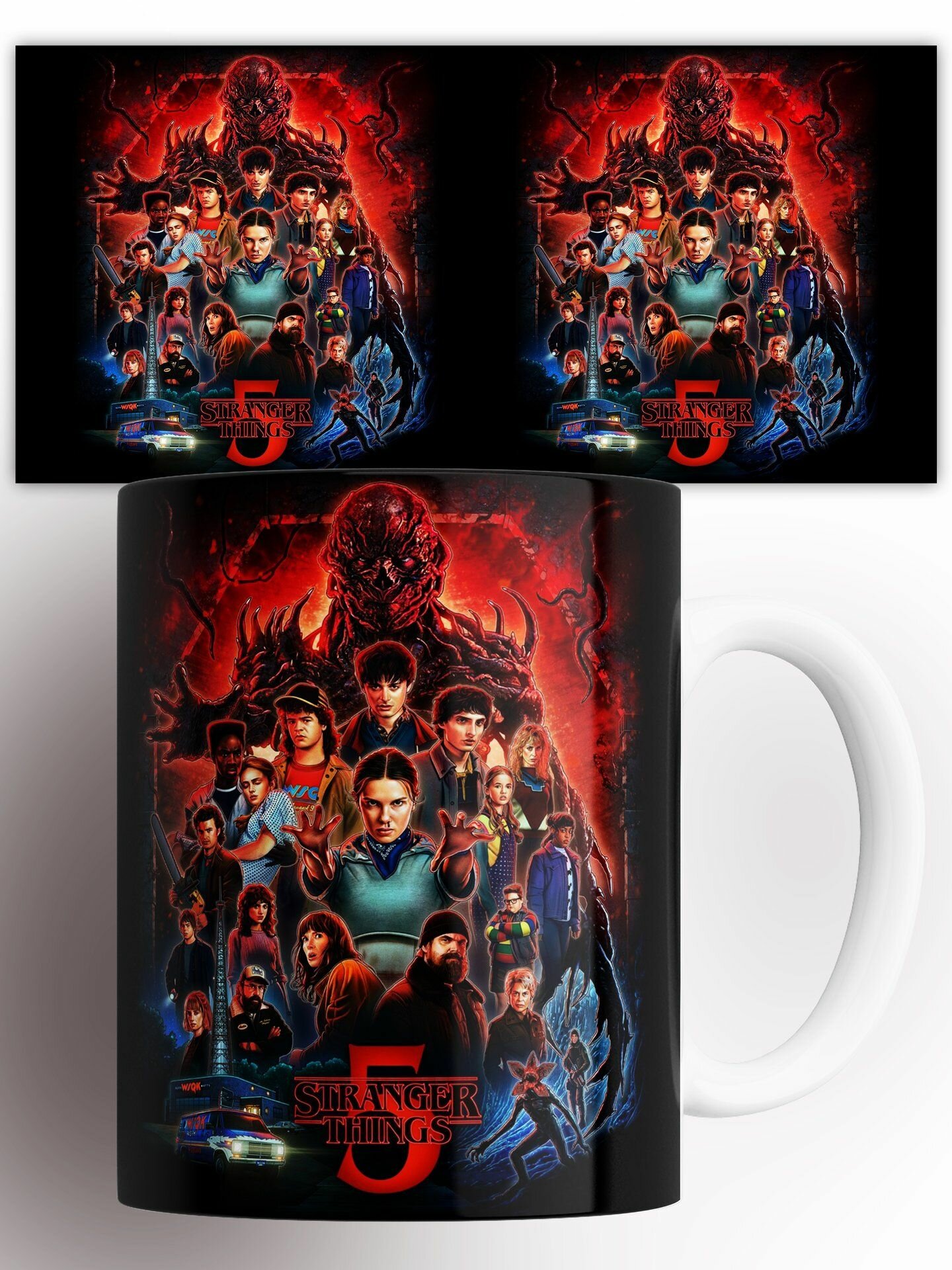 Кружка Сериалы Очень странные дела 5 сезон все персонажи 330 мл