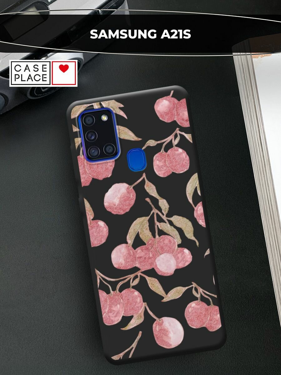 Чехол на Samsung Galaxy A21s / Самсунг А21s с принтом Сливы 3