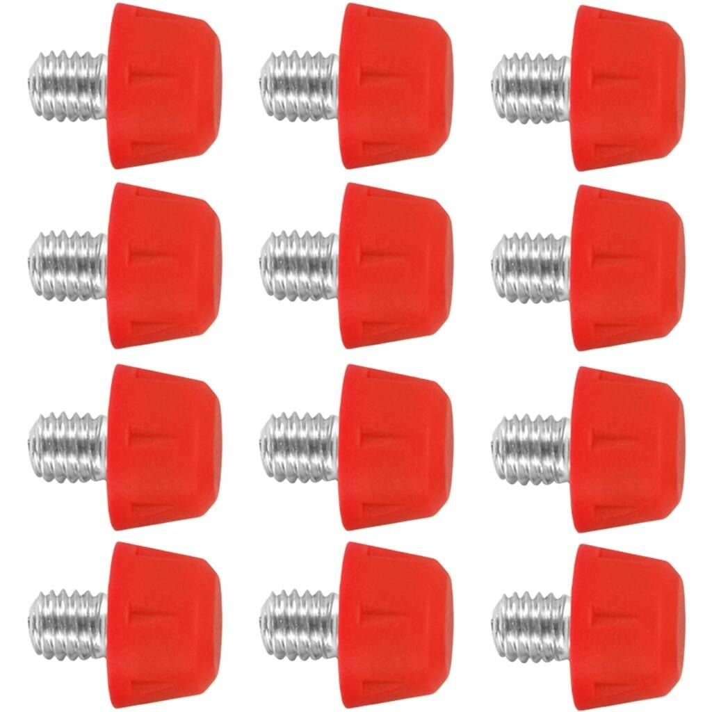 Шипы для футбольных бутс (12 шт), красный - 8mm