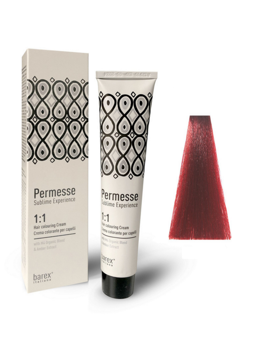 Краска для волос Barex Крем-краска с микропигментами PERMESSE, Hair Colouring Cream 1:1, Корректор красный