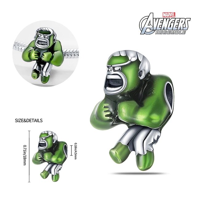 Новинка из серии Marvel: подвижный кулон Демогоргона, подходящий для браслета с подвеской Железного Человека и Человека-паука, женский, из серебра 925 пробы, ювелирное украшение, подарок.