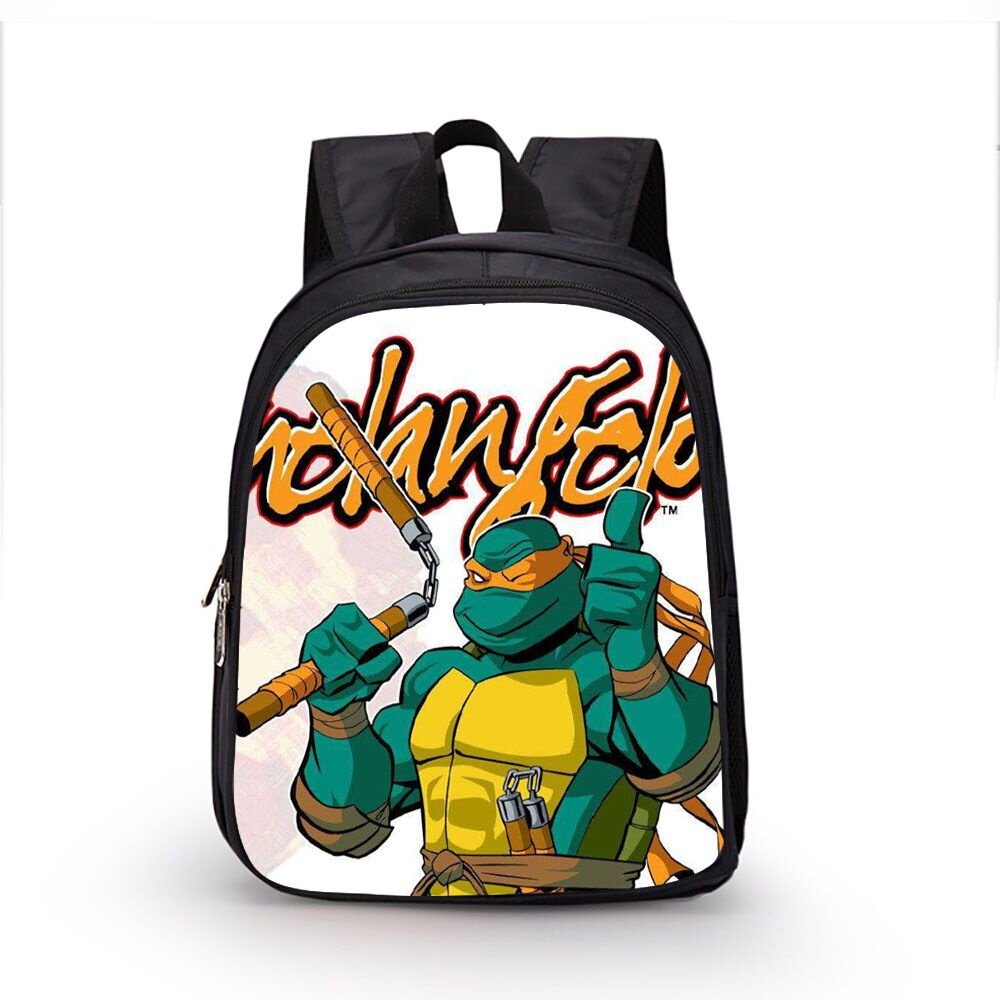 Рюкзак для детей tmnt большой объем с стильным мультяшным принтом и дышащим дизайном белый маленький