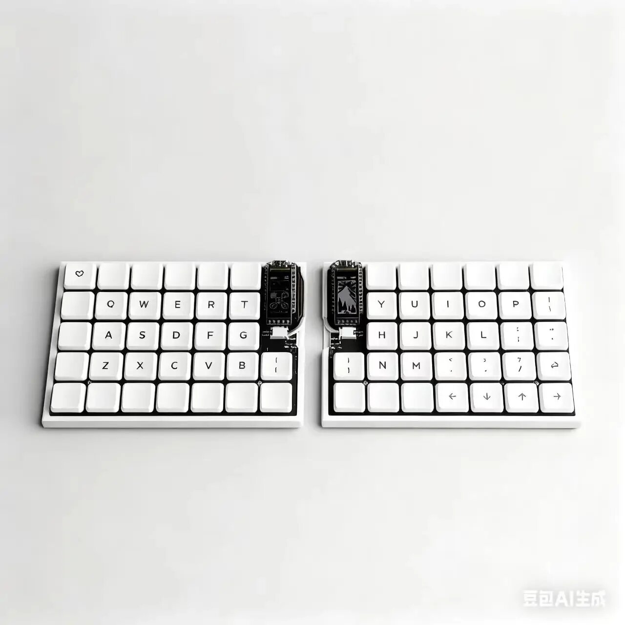 FelixKeeb Choc V1 ЗМК беспроводная низкопрофильная разделенная клавиатура 64 клавиши 50gf brown switch, nice view screen