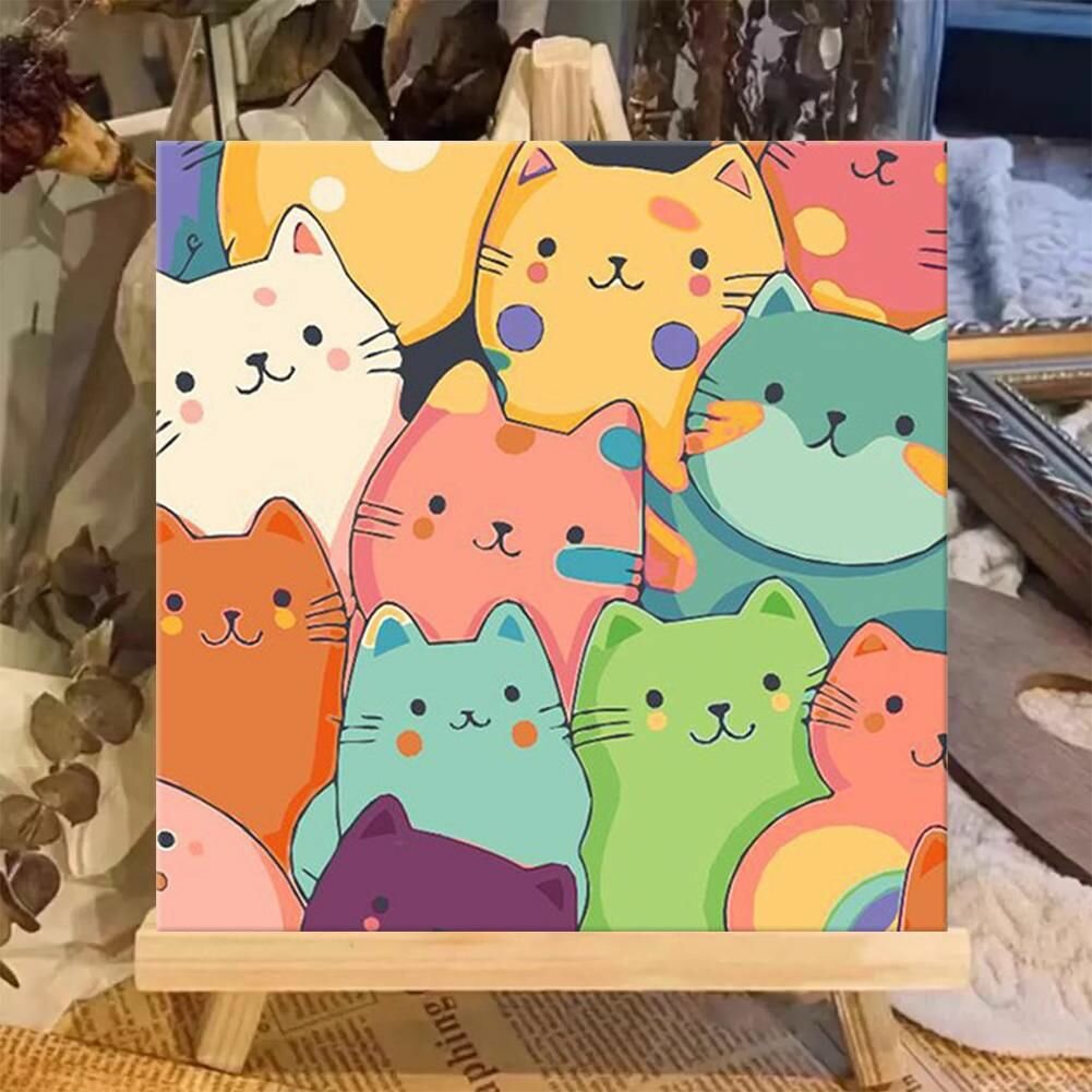 Картина по номерам на холсте с подрамником 20х20, Рождественские подарки для друзей