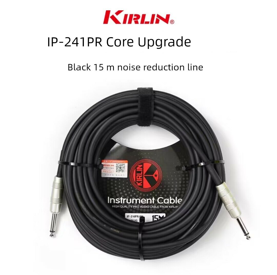 Электрогитарный кабель Kirlin с шумоподавлением, высококачественный аудиокабель, деревянный корпус, эффектор для
