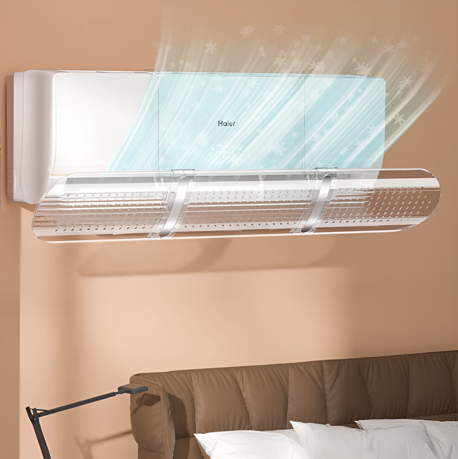 Регулируемый экран для кондиционера 103см прозрачный, для защиты от прямого обдува, защитная крышка ветрозащитной