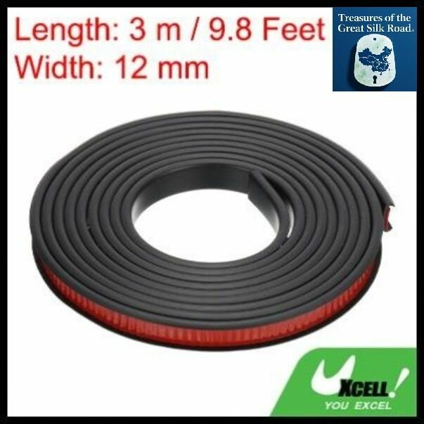 UXcell U-образная кромка 9.8Ft (12мм) черная для столешниц