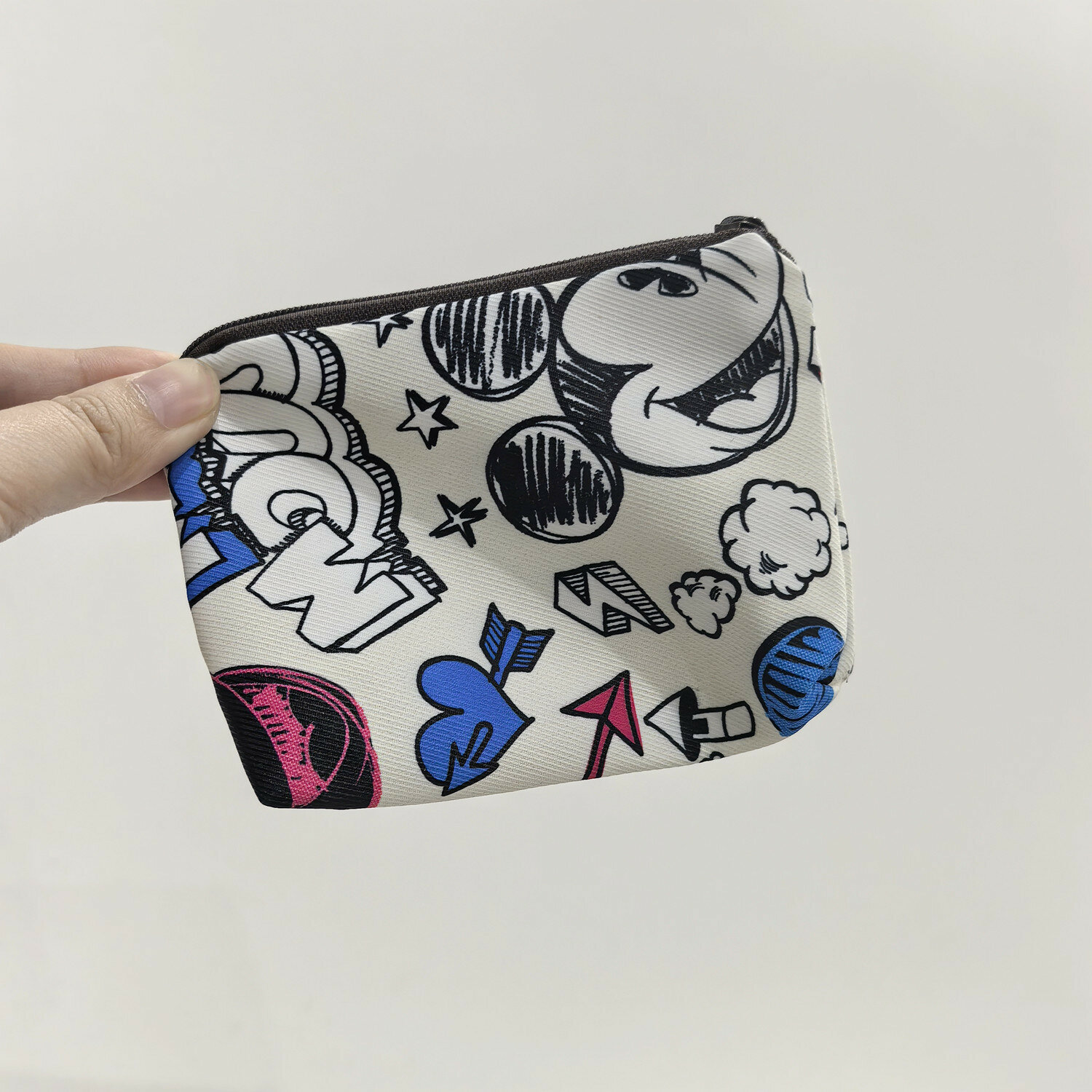 Miniso Кошелек для монет Дораэмон, караоке-цепочка, мягкий, компактный, портативный, милый мультяшный принт, креативный женский кошелек для монет.