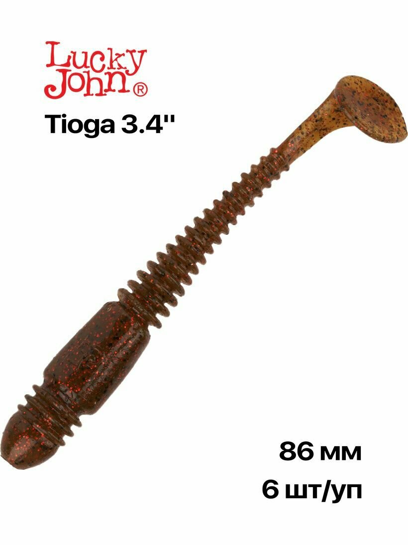 Мягкие приманки Lucky John Tioga, 86 мм, 6 шт/уп, #PA03