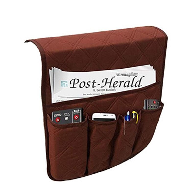 Органайзер для подлокотника дивана с 5 карманами sleek для хранения необходимых вещей кофе