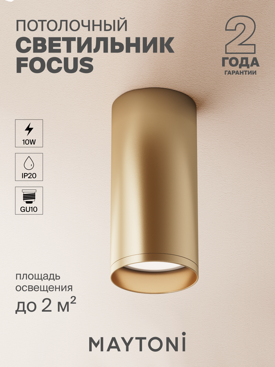 Светильник потолочный накладной Maytoni Technical Focus C010CL-01MG