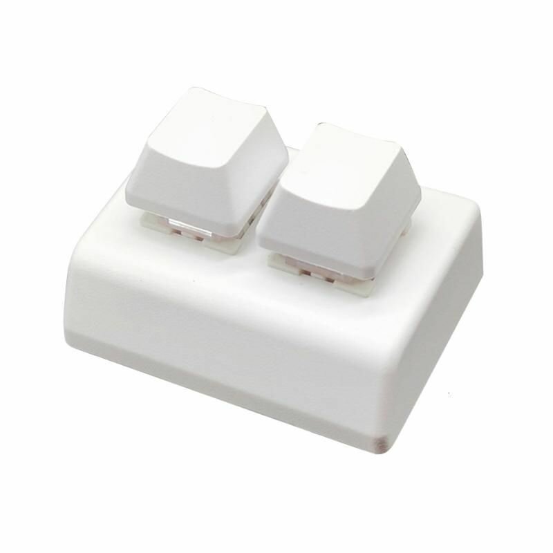 2-кнопочная программируемая игровая клавиатура, Белый - красная ось