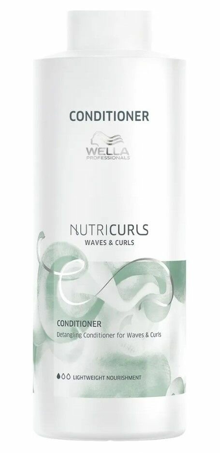 Wella Professionals Бальзам для вьющихся и кудрявых волос Nutricurls Detangling Conditioner for Curls & Waves, 1000 мл