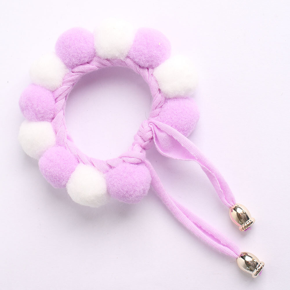 Фиолетовый и белый регулируемый ошейник M 25-30см для средних собак 4-6кг легкий удобный мягкий