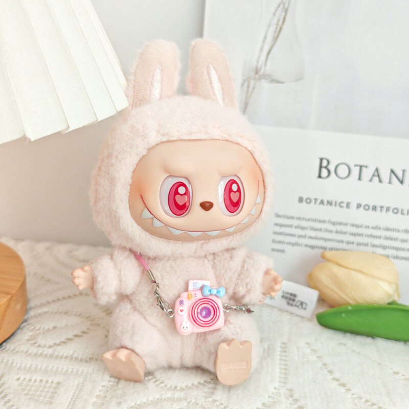 Виниловая подвесная кукла Labubu первого, второго и третьего поколения, одежда для куклы, детская бутылочка,