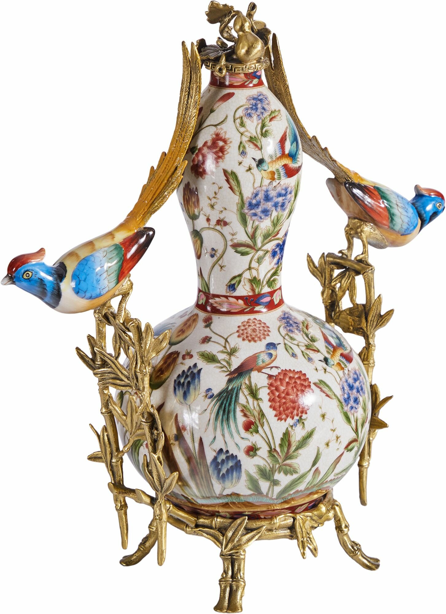 31G2707/A1262HC/HX2145E Ваза с птицами 31х16х36см, фарфор, Glasar