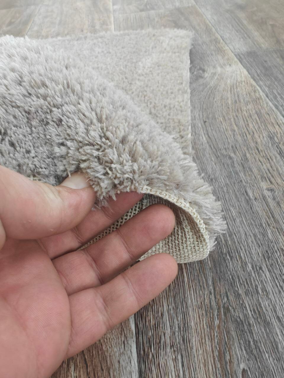 Ковер "Прикроватный", натуральный, шерстяной, однотонный, ручная работа, тонкая нитка, 80x150 см