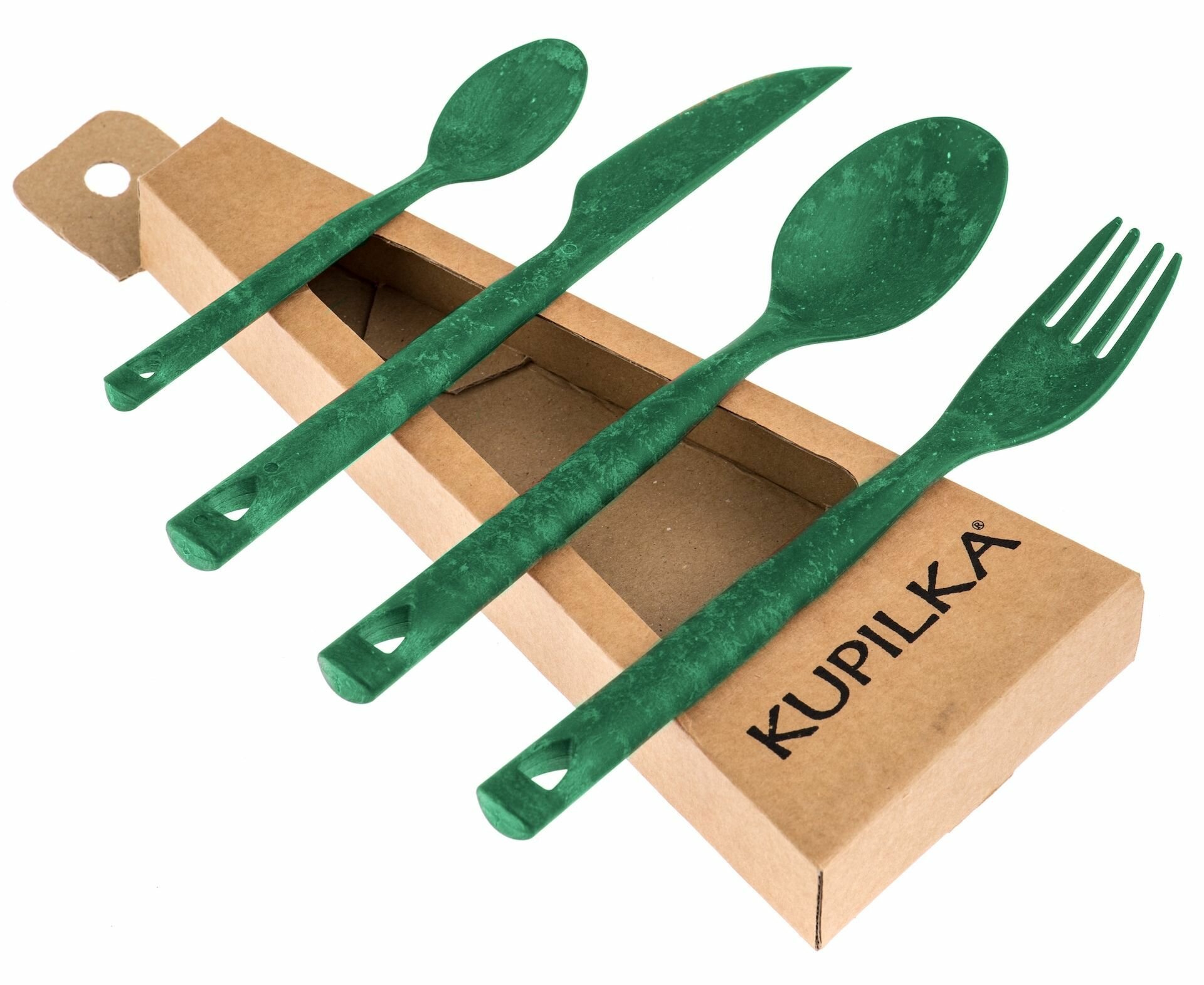 Финский набор столовых приборов Kupilka Cutlery Set Craft Box, цвет: Conifer
