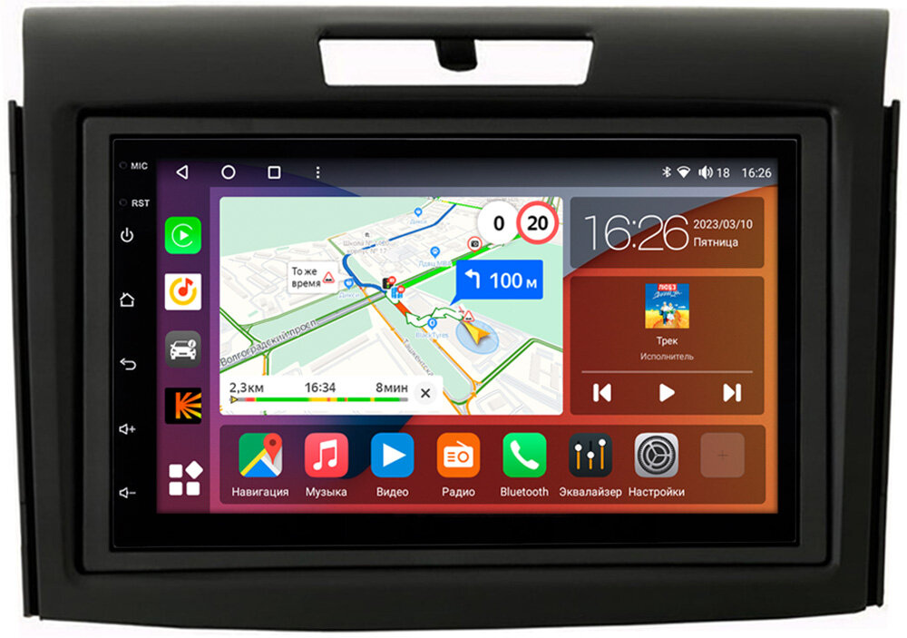 Штатная магнитола Honda CR-V 4 2011-2018 (черная) Canbox EVO 5822-RP-HNCRC-251 Android 14 (4G-SIM, 8/256, DSP, QLed, AI, 360)