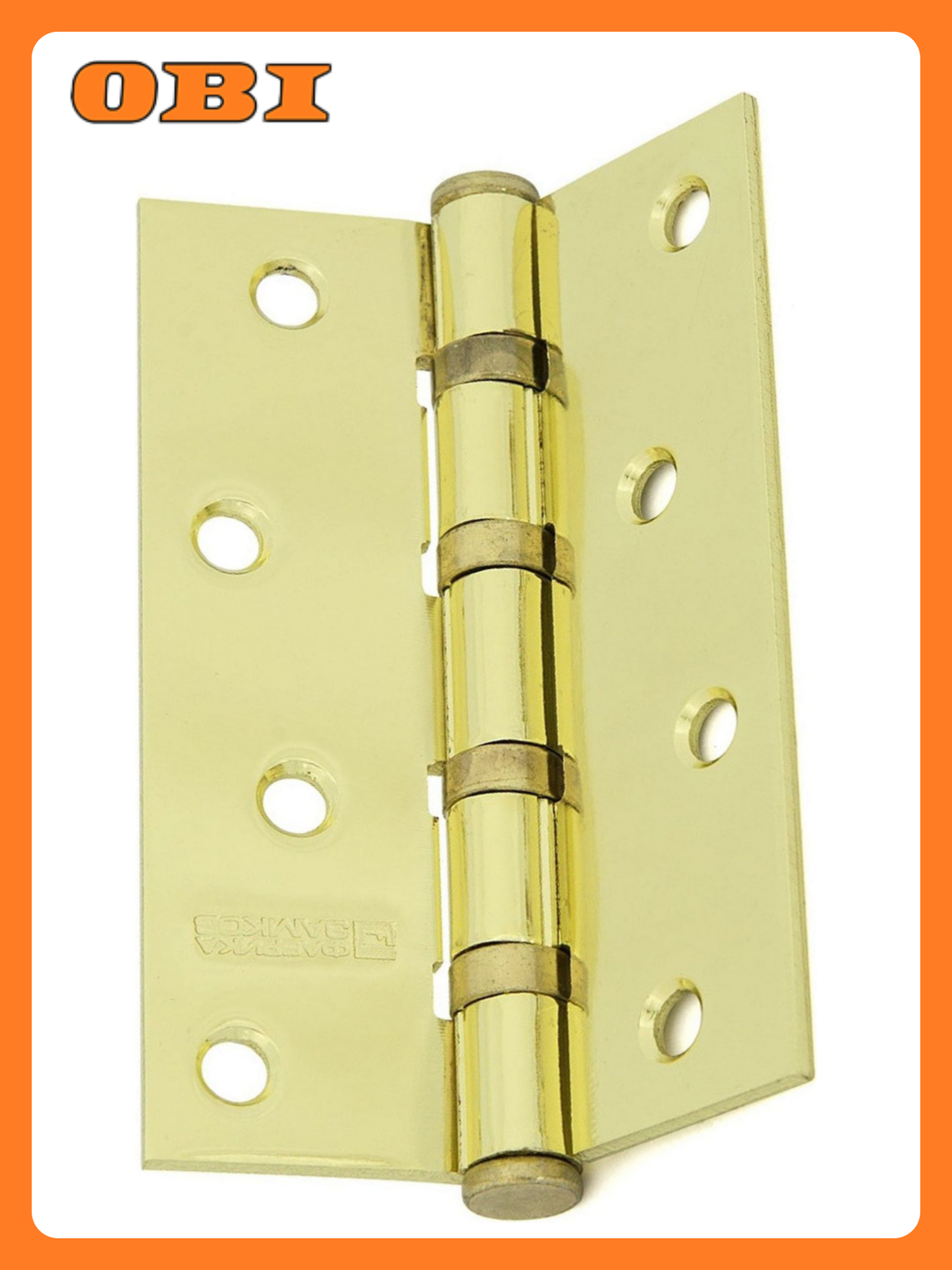 Дверная петля универсальная врезная фабрика замков 100х70х2,5 мм латунь