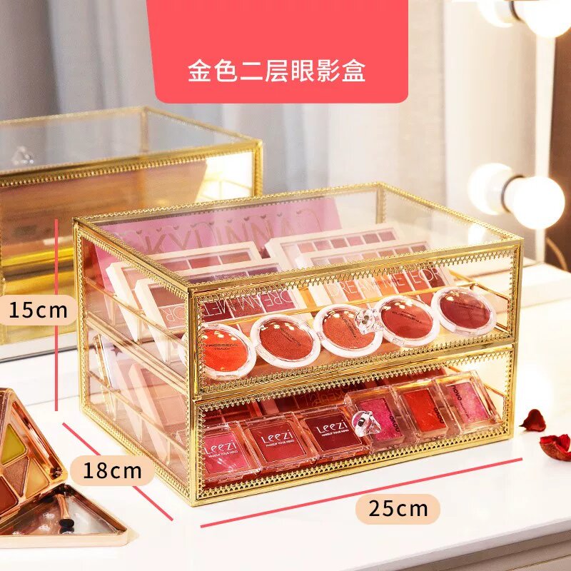 Коробка для хранения помады, подставка для помады с крышкой, стеклянный пылезащитный органайзер для блеска для губ,