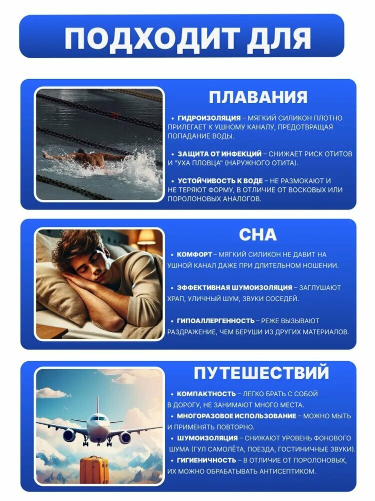 Беруши для плавания — фото 1