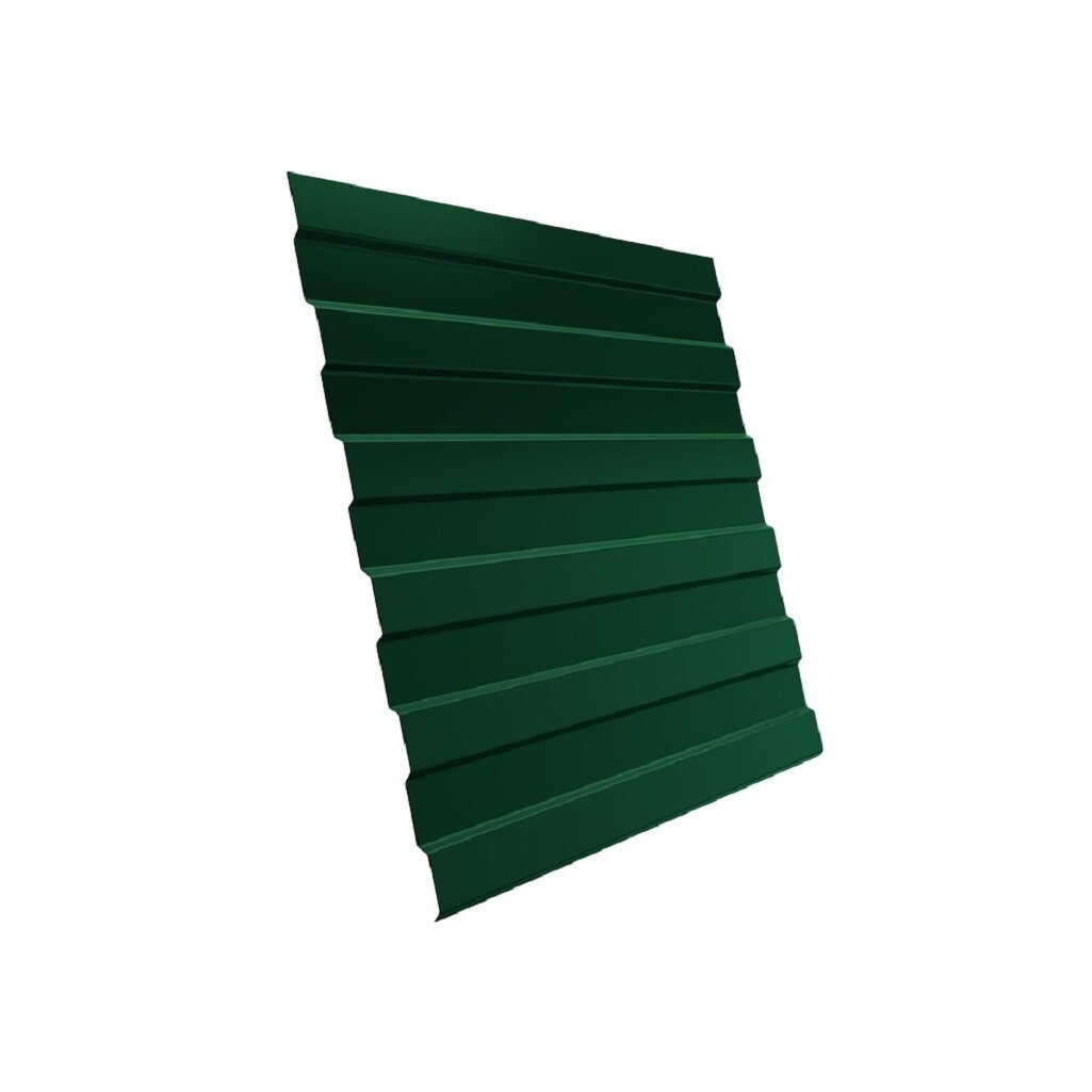 Профнастил Металл Профиль С-21 темно-зеленый 0.4х1050х2000 мм для кровли, фасада, забора