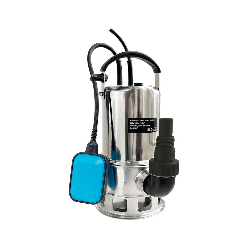 Valfex Насос фекальный 200/8 Н (нерж.) 750 Вт (4/1) VF. F.200.8