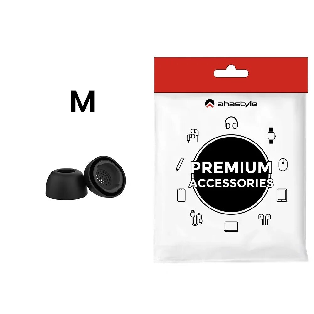 Силиконовые амбушюры для Samsung Galaxy Buds3 Pro okdeals Black-M