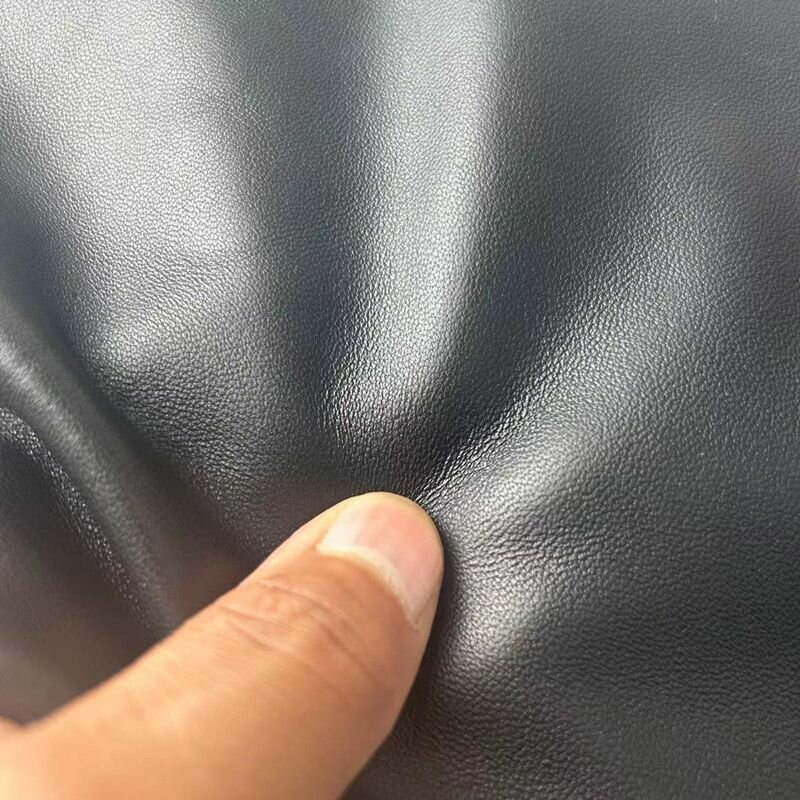 Ультратонкая 0,5 мм цельная овечья кожа ручной работы DIY пэчворк одежда натуральная кожа ткань черная высококачественная кожа