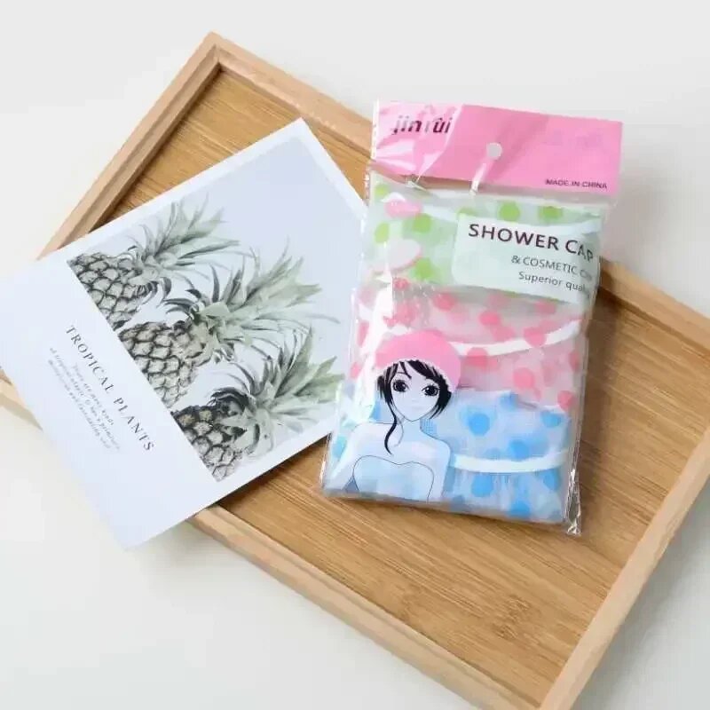 MOONBIFFY Многоразовые водонепроницаемые шапочки для душа color randomly 1pc