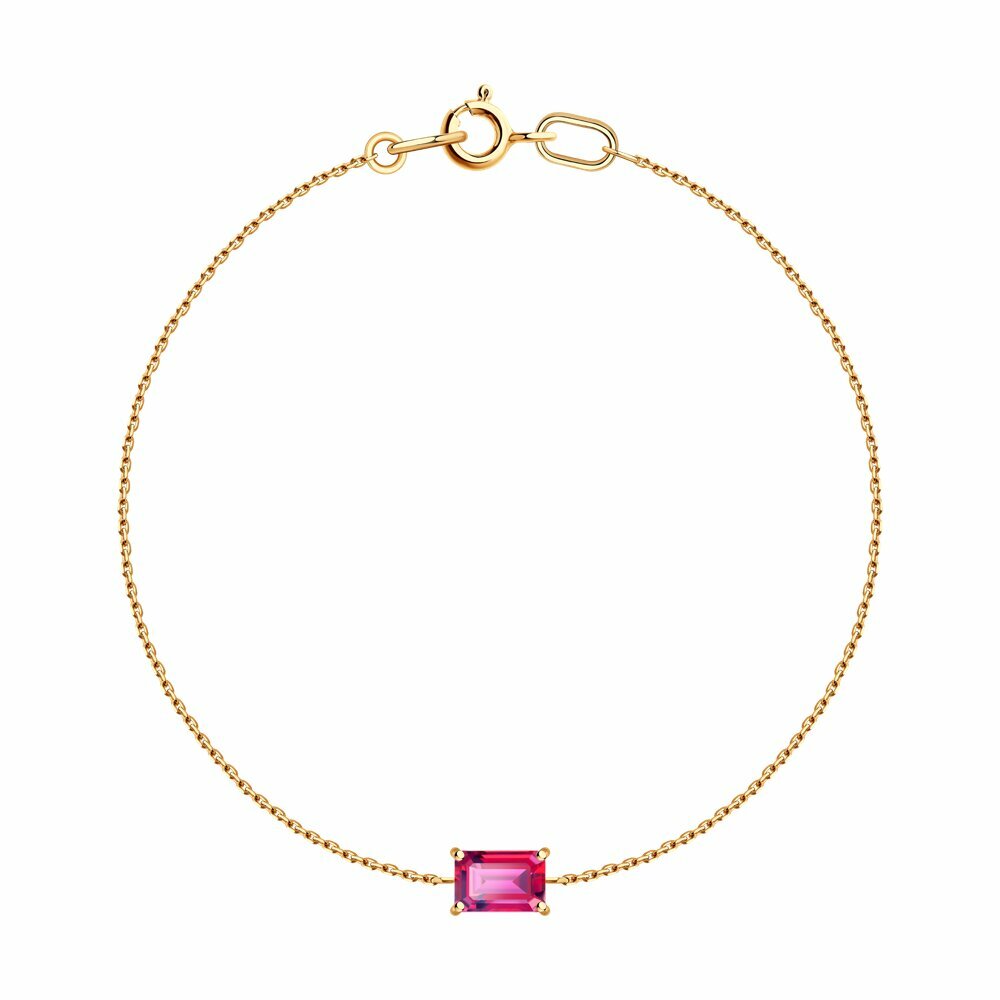 Браслет, красное золото, 585 проба