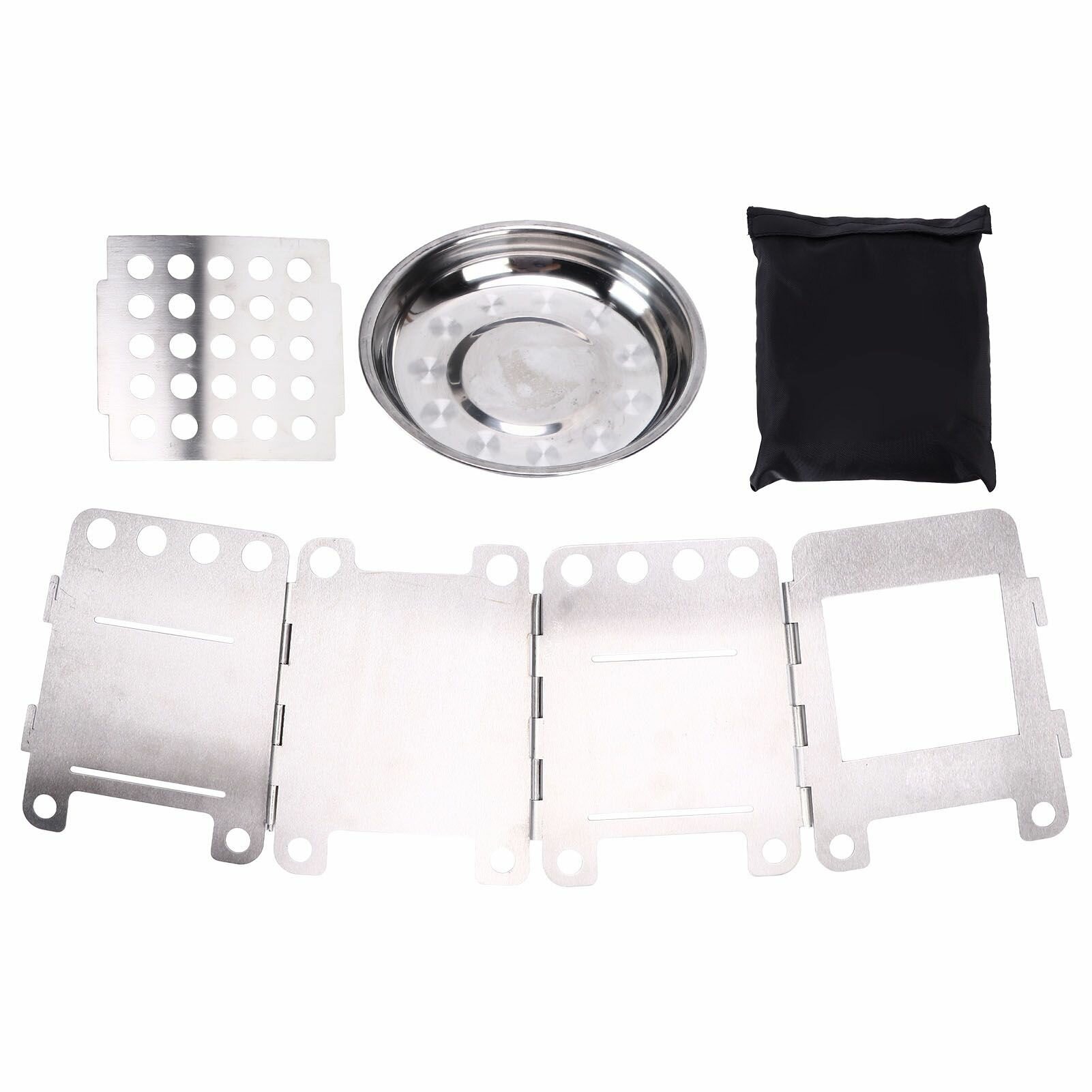 Дровяная печь, нержавеющая сталь, с поддоном