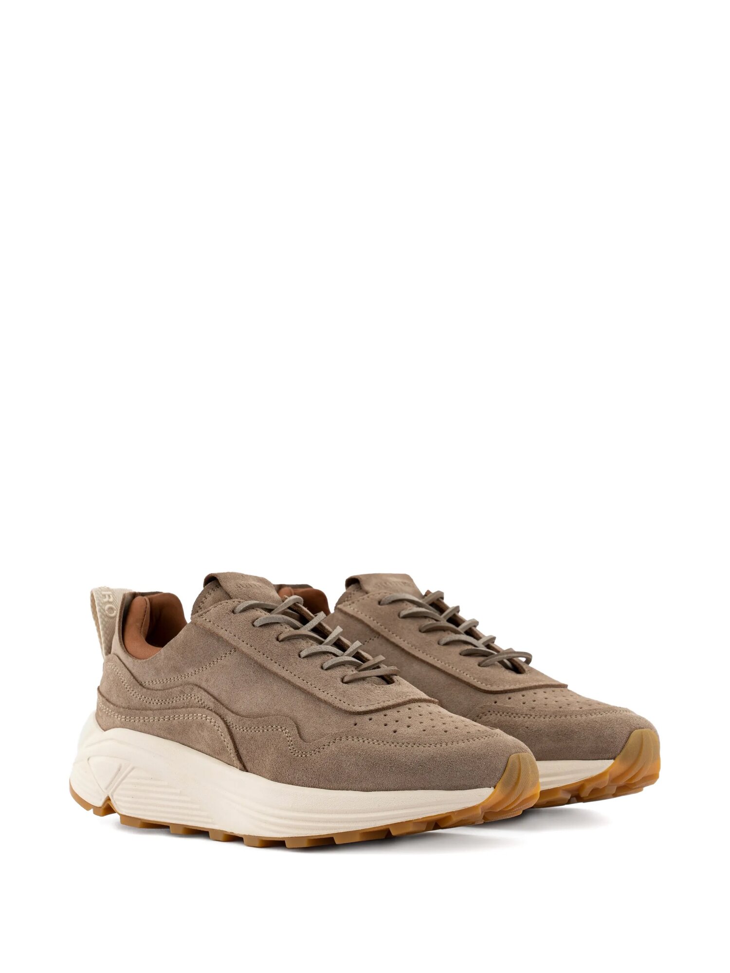 Кроссовки Buttero Round-toe perforated sneakers, размер 37, brown — фото 1