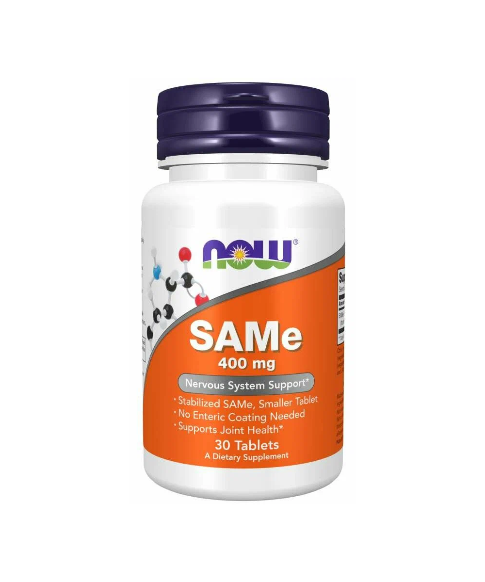 NOW Foods SAMe, 400 mg // НАУ фудс САМе, 400 мг, 30 таблеток