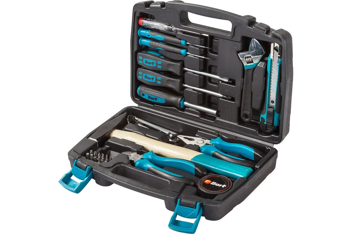 Набор инструментов Bort BTK-32 32 предмета, кейс, хромованадиевая сталь (CR-V)