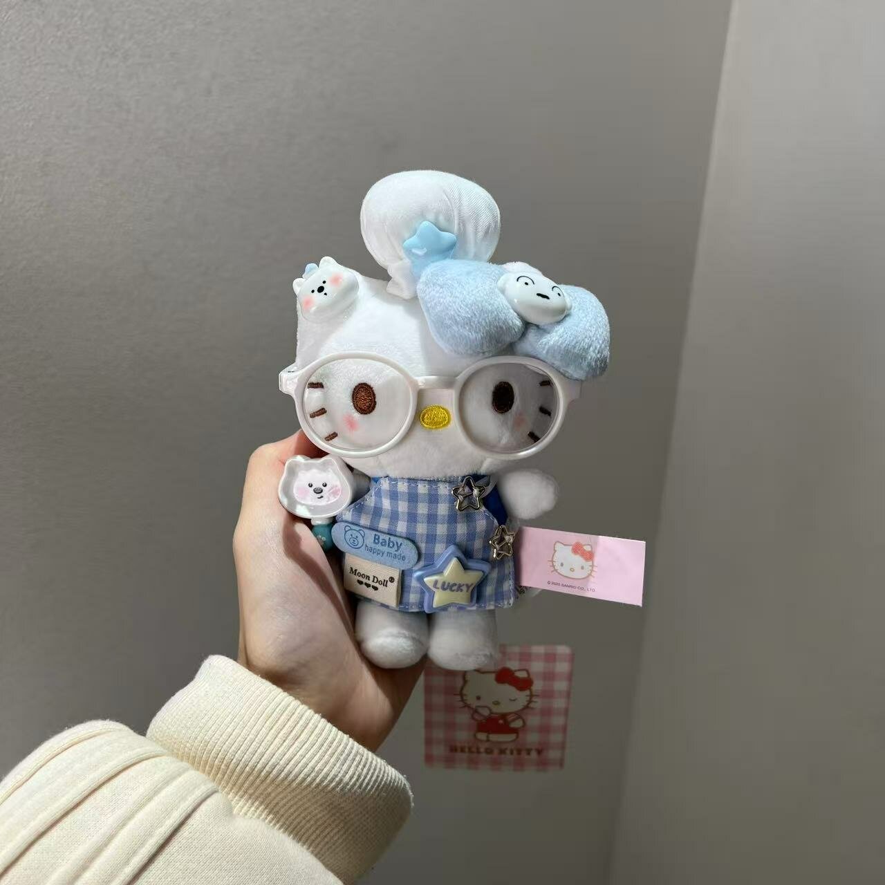 Настоящий апельсиновый шеф-повар милый фартук котенок милый плюшевый подвеска игрушка рюкзак брелок