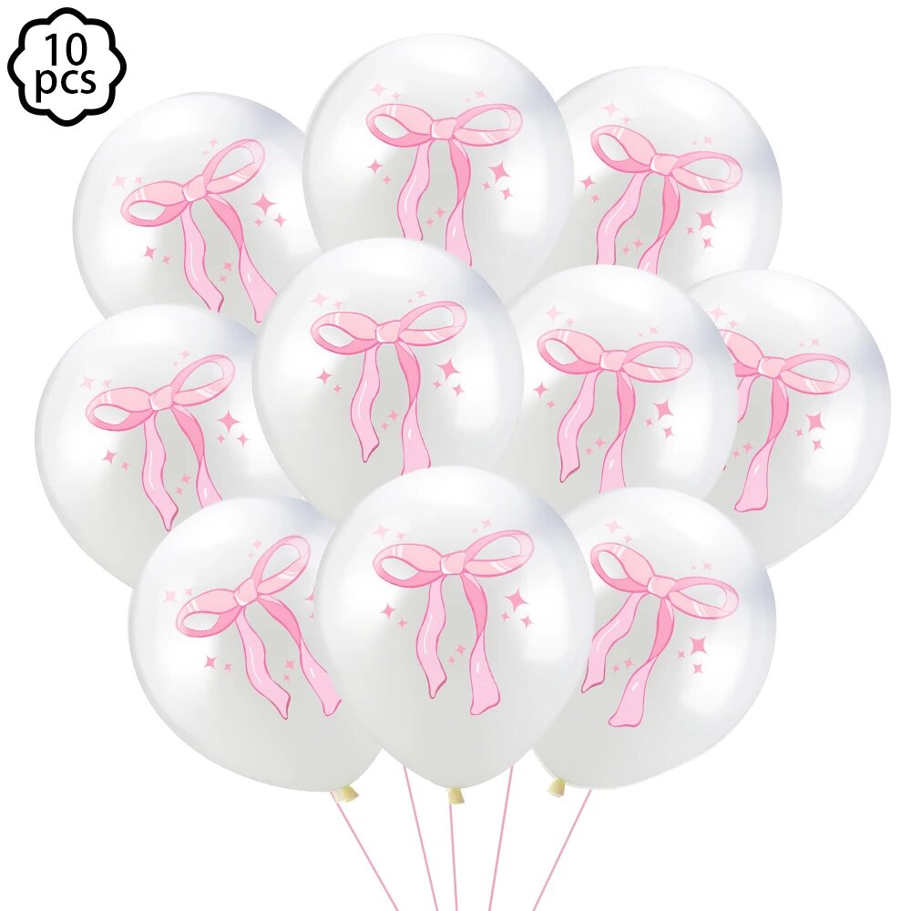 Розовый бант Воздушный шар Розовый бант вечеринка баннер декор свадьба Baby Shower дети Декор для дня рождения для девочек бант день рождения украшение баннер