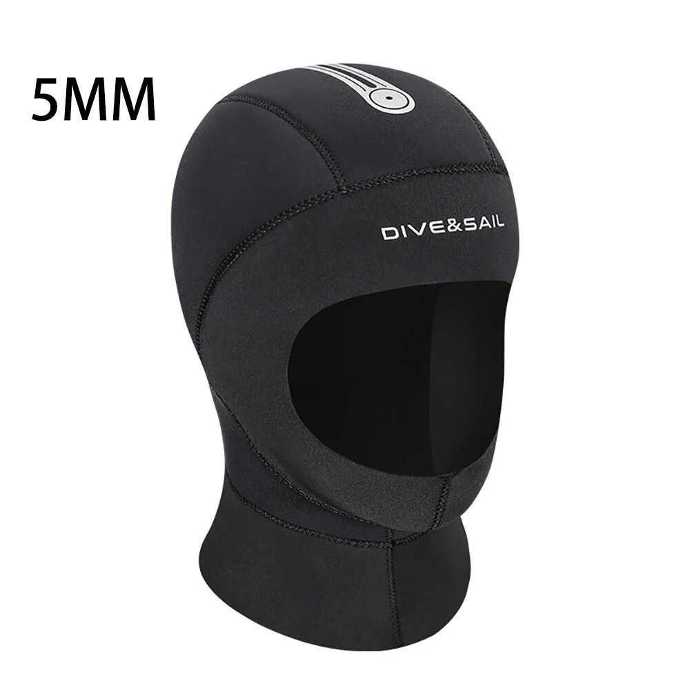 Шапочка для дайвинга 5 мм Dive & Sail, черная, L