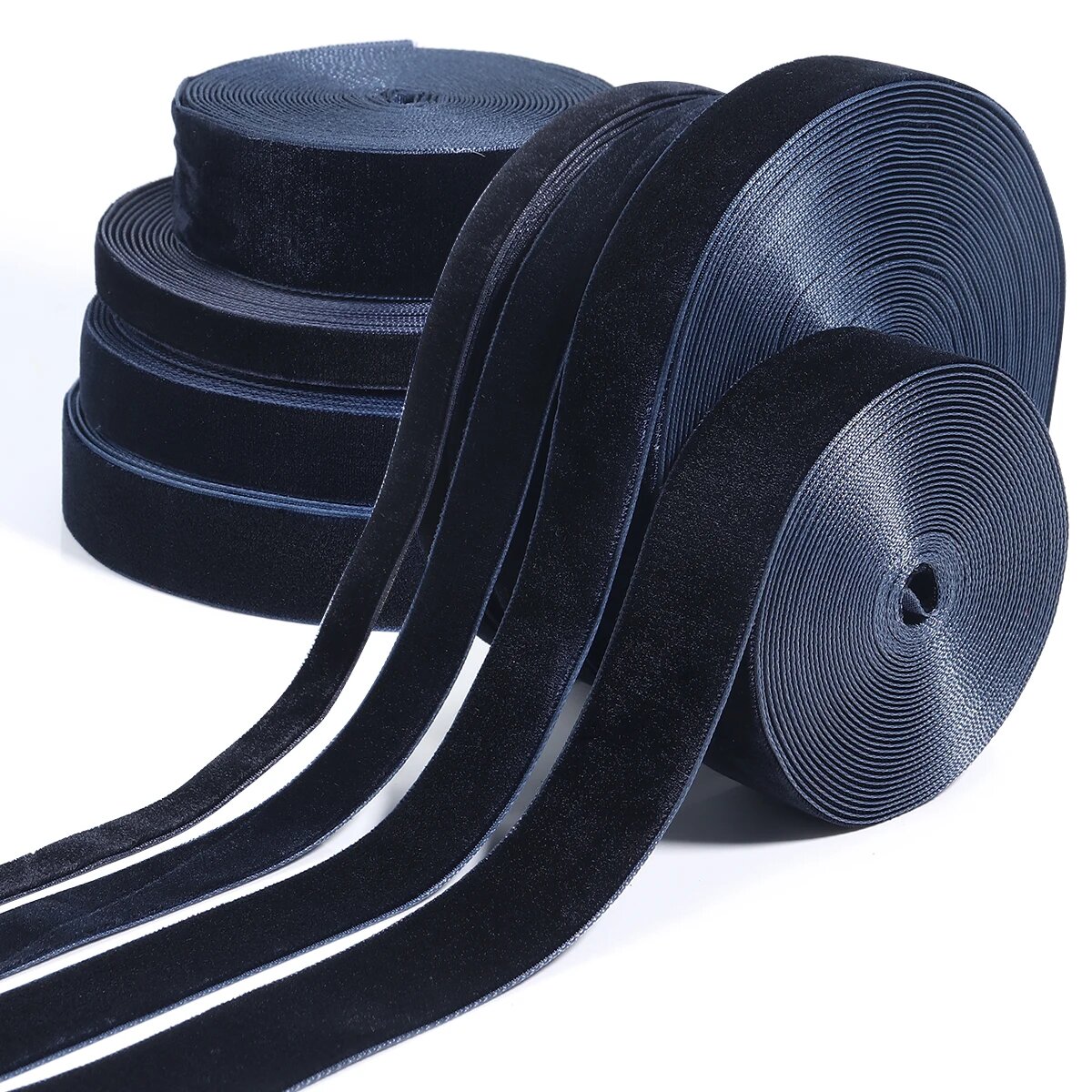 Черные бархатные ленты 25 мм (5 ярдов) Royal Blue