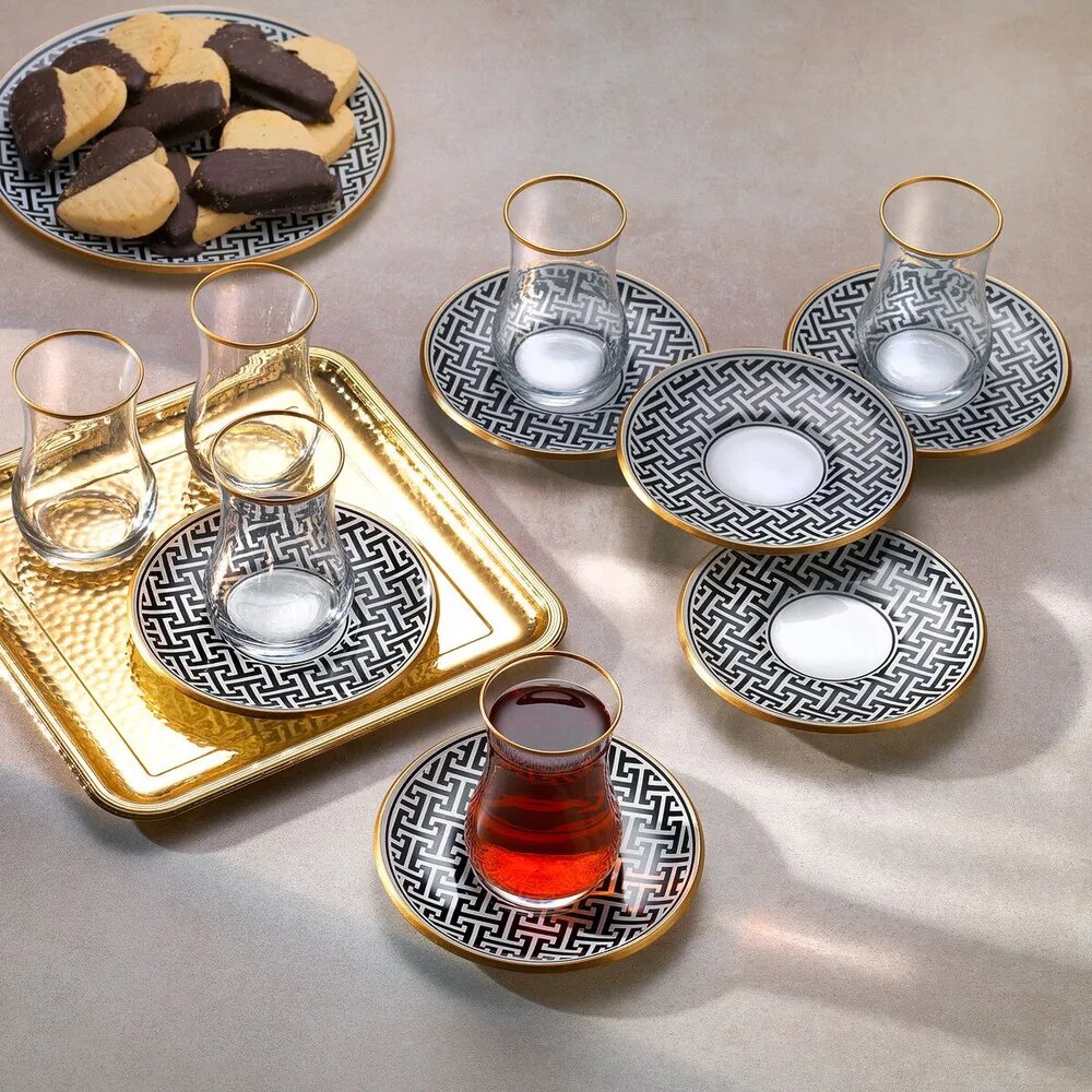 SCHAFER Стакан армуды для чая 12 шт прозрачный