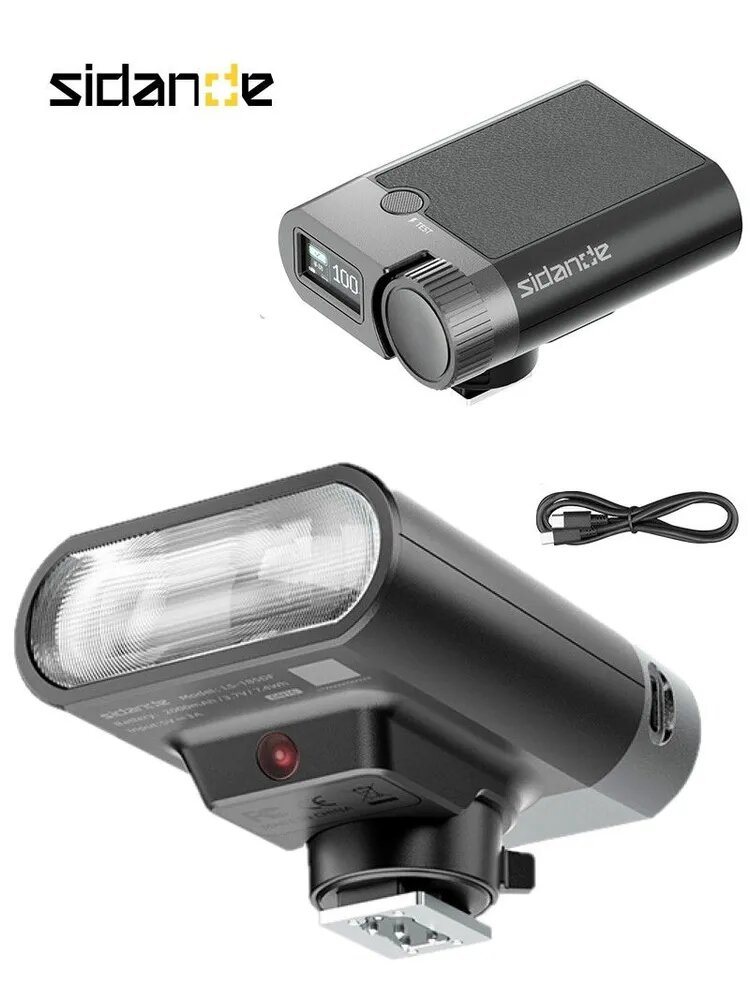SIDANDE S01 Портативная вспышка для камеры G16 Высокая яркость 10 Вт Быстрая зарядка 2000 мАч Мини-вспышка совместима с фотоаппаратами Sony, Fujifilm, Canon, Nikon
