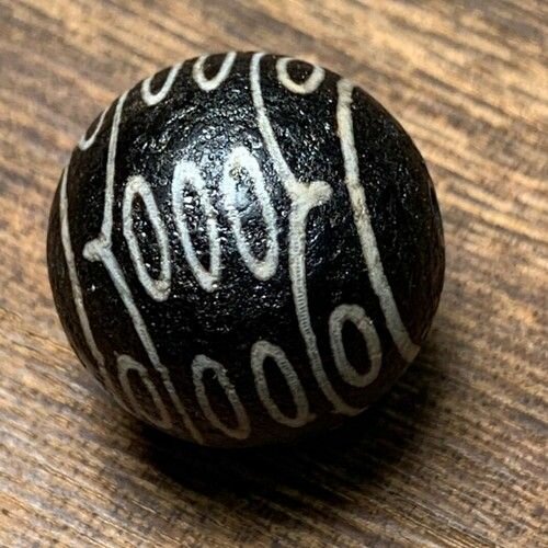 Тибетская бусина Дзи с 21 глазом, высокая масляная патина, разделительная бусина, примерно 20 мм, винтажный стиль