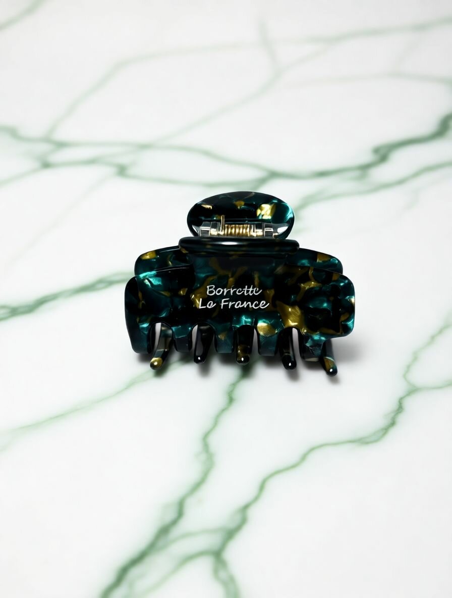 Крабик для волос 6 см, заколка женская для фиксации густых волос, глянцевый средний зажим для причесок из качественного пластика