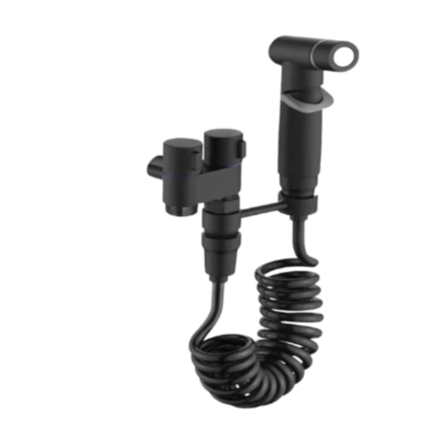 VENYAA 2-в-1 Компактный Двухфункциональный Мини-Кран с Душем и Биде-комплектом для Ванной Комнаты-A2, Изготовлен из Высококачественной Латунной Литейки, Электропокрытый и Отшлифованный, Соединение Мужской резьбы G1/2 дюйм (20мм), 4-точечный Интерфейс,