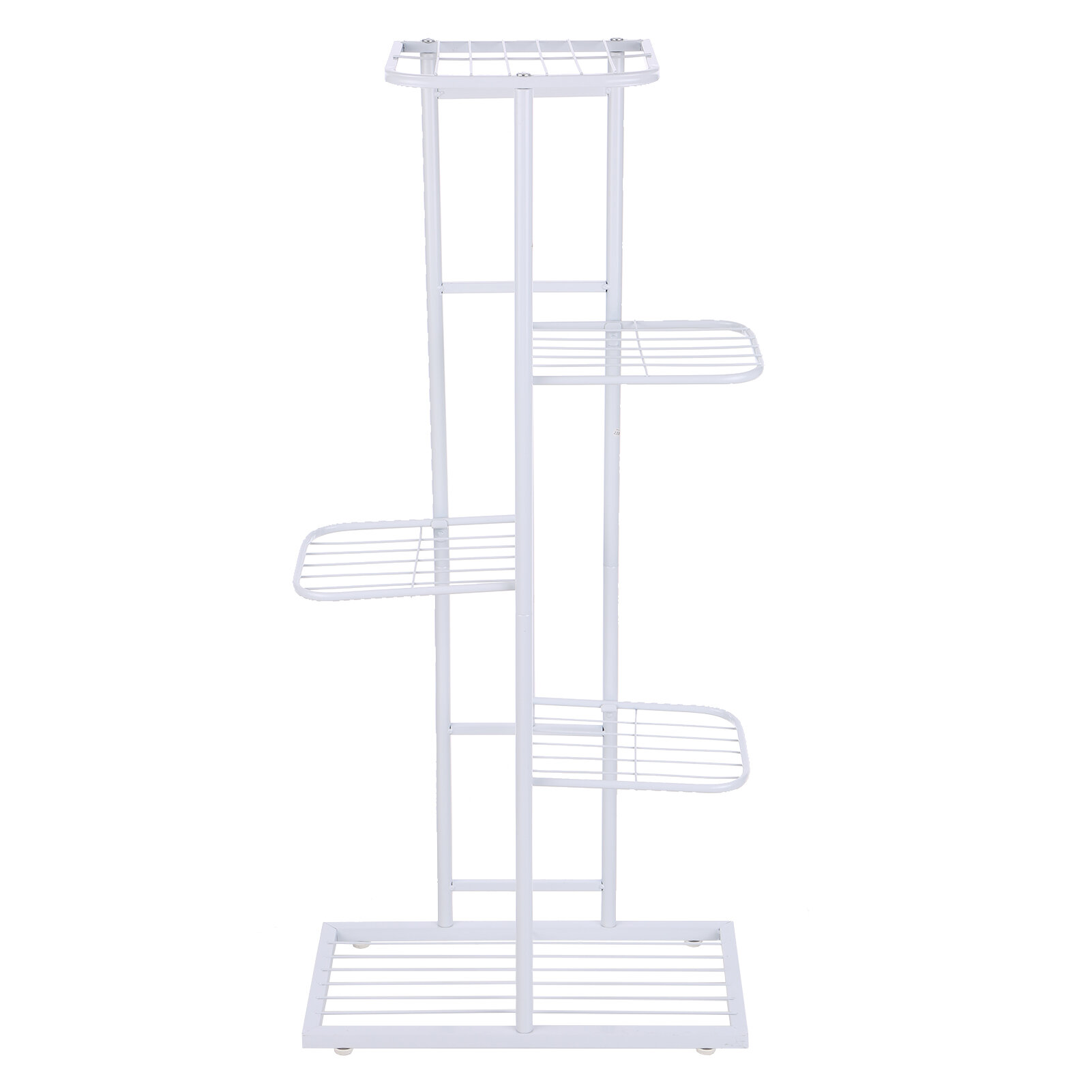 Стойка для растений 5-уровневая Flower Pots Rack Plant Stand Ladder Planter Stand Heavy Duty Storage Shelving Rack для горшков с растениями, металл, белый/золотой/темно-серый, размер 43*22*98см, вес 1300г