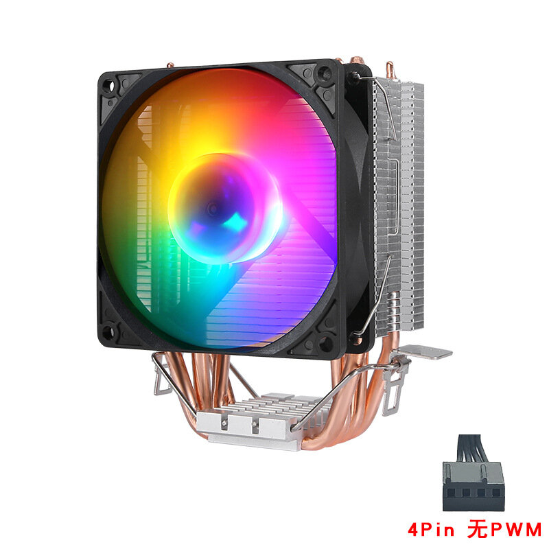 Кулер для процессора X99 X79, компьютерный охлаждающий вентилятор 9 см, контроль температуры, 2011 контакт, 4 медные трубки, бесшумный PWM вентилятор для процессора