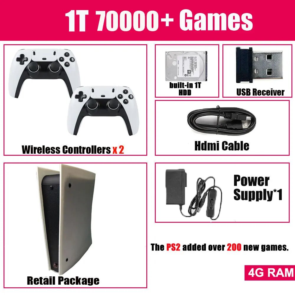 Игровая консоль X5 60 1 ТБ ЕС, 1T HDD BW