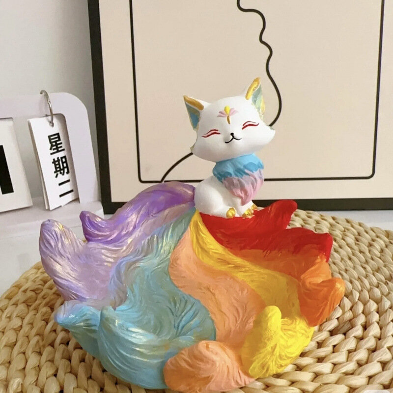 Горячая продажа: Гипсовая кукла девятихвостого лиса, большая, новая модель, для раскрашивания, хранения, белая, для рисования с бесплатной краской и бесплатной доставкой